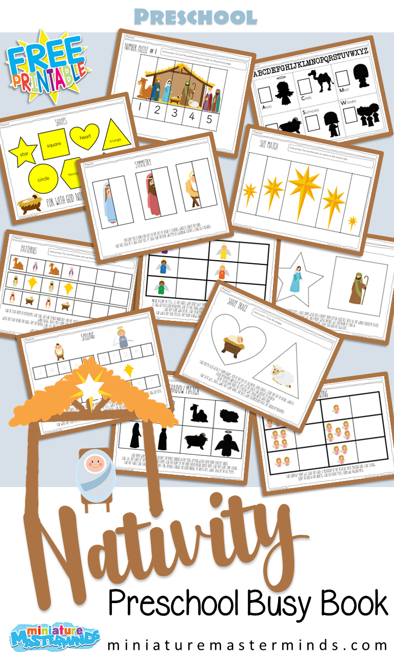 Preschool Nativity Themed Busy Book – Miniature Masterminds