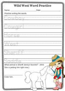 Wild West Word Writing Practice – Miniature Masterminds