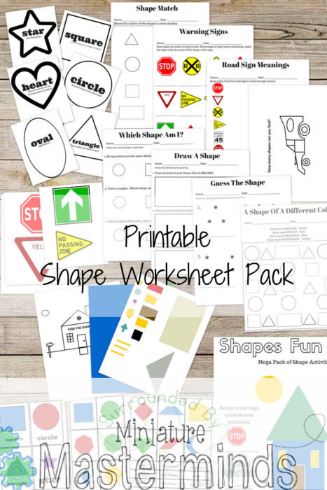 Free Printable Mega Shapes Practice Pack – Miniature Masterminds