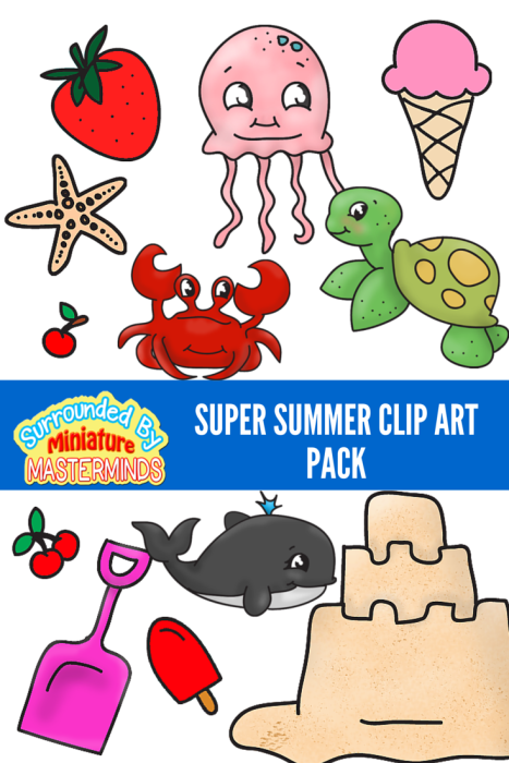 Super Summer Fun FREE Clip Art Pack 33 Images – Miniature Masterminds