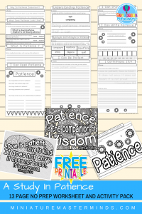 A Study In Patience No Prep Worksheet And Activity Pack – Miniature ...