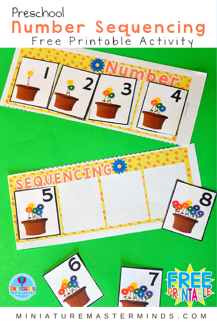 Preschool Springtime Number Sequencing Free Printable Activity Preschool Springtime Number Sequencing Free Printable Activity